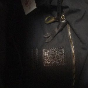 Lucky Brand | Bags | Lucky New Peace Sign Leather Trim Totepurse | Poshmark